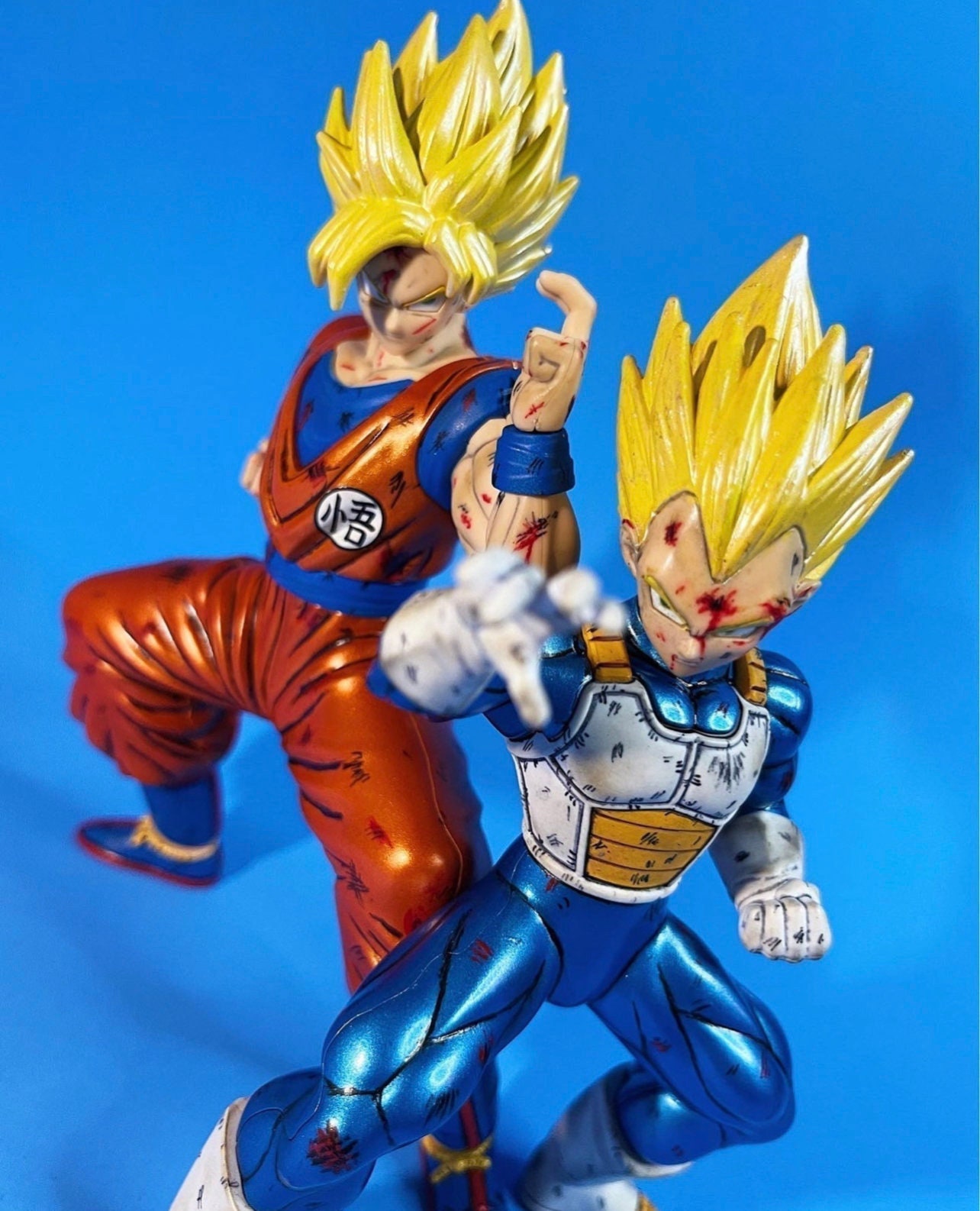 SSJ Son Goku & SSJ Vegeta DBZ Repainted and Assembled Model - Etsy