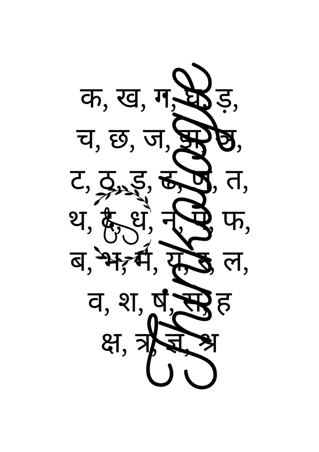 Hindi Letters PNG SVG Alphabet Devanagari Script Consonants Tracing ...