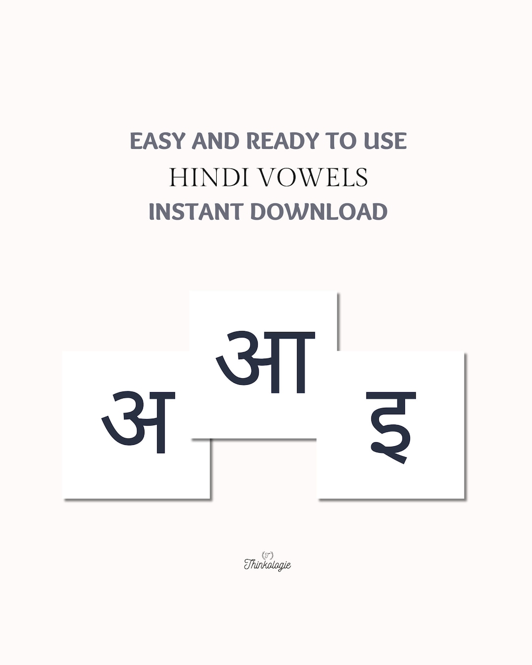 Hindi Vowels Alphabet Devanagari Script Craft Projects Design Templates ...