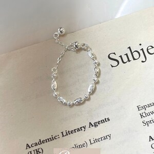 Silver Chain Ring, Adjustable 925 Sterling Silver Chain Fashion Ring ...