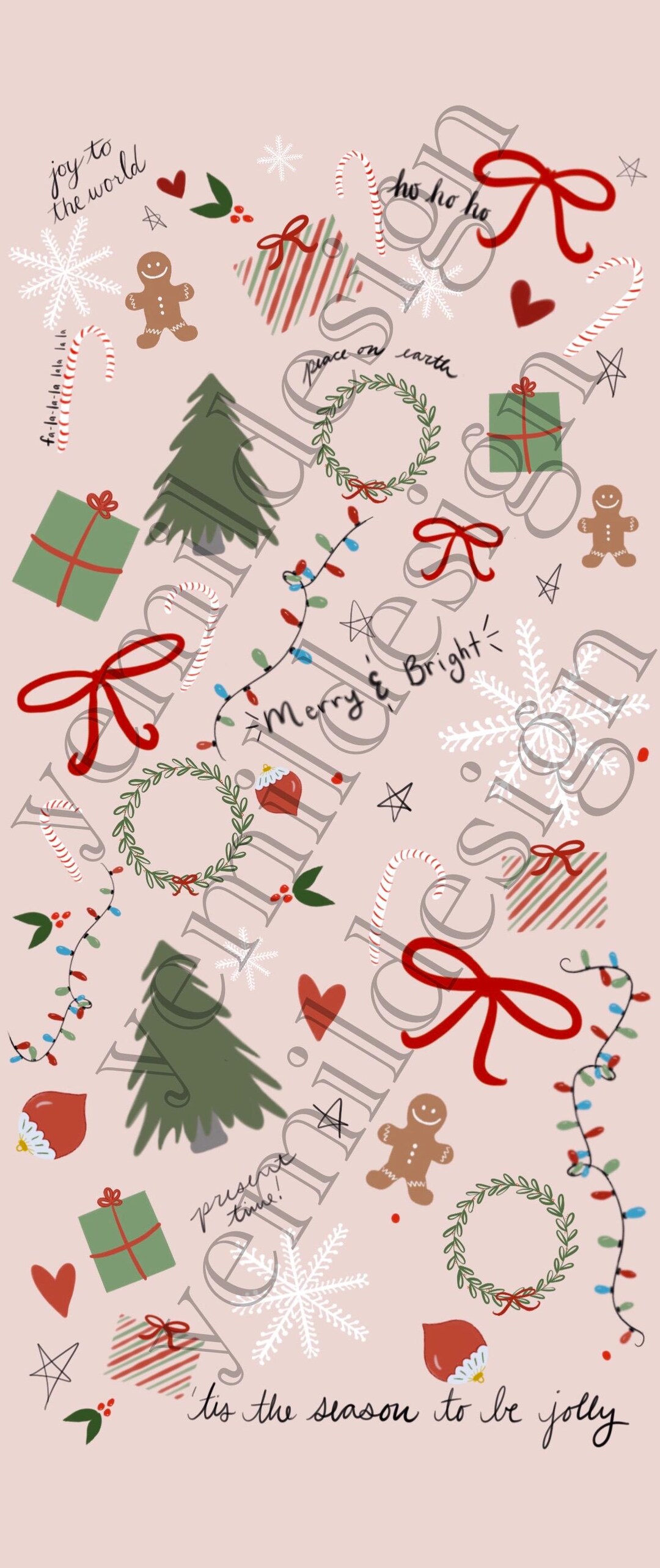 Christmas Background, Wall Paper for Phone and Tablet. - Etsy