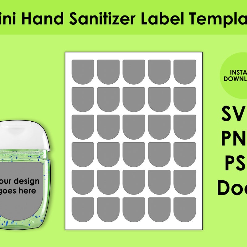 Sanitizer Labels - Etsy
