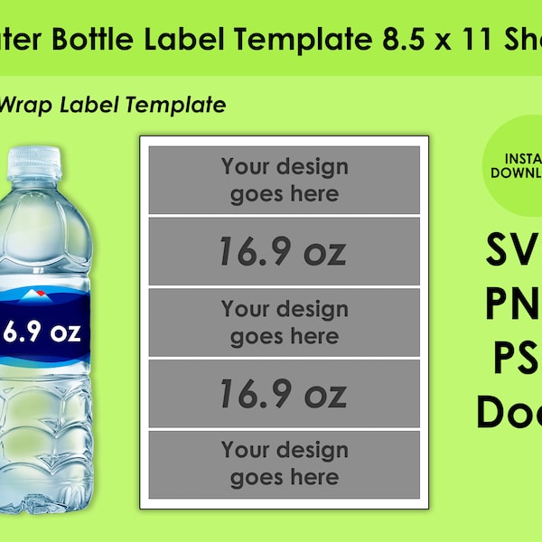 Water Bottle Svg - Etsy