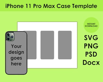 Iphone XS Max Case Template for Sublimation 8.5x11 Sheet SVG | Etsy