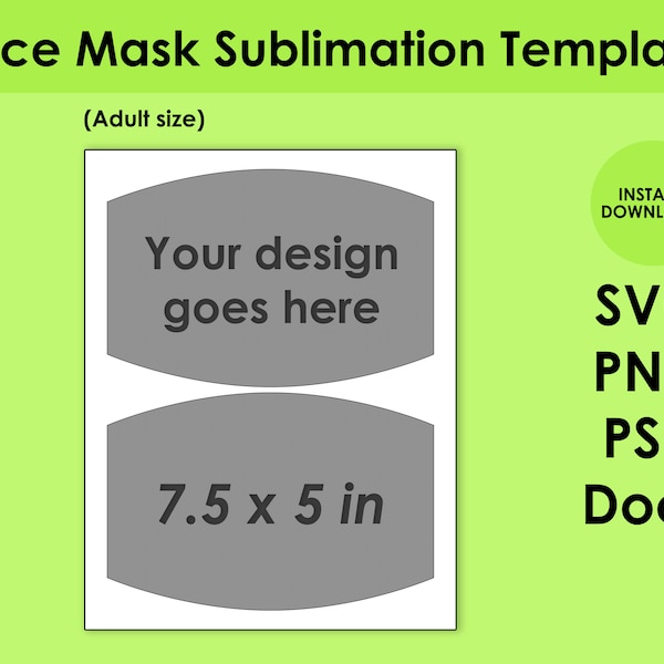 Face Mask Template - Etsy