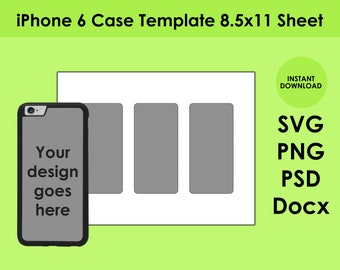 Iphone 11 Case Template for Sublimation 8.5 X 11 Sheet SVG | Etsy