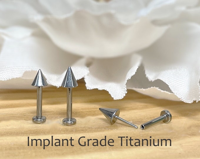 Small Spike Nose Stud, 316L Surgical Steel Nose Ring, Edgy Little Cone ...