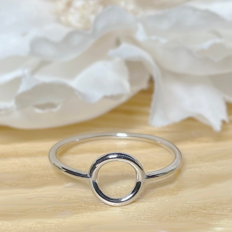 Silver Circle Ring - Etsy