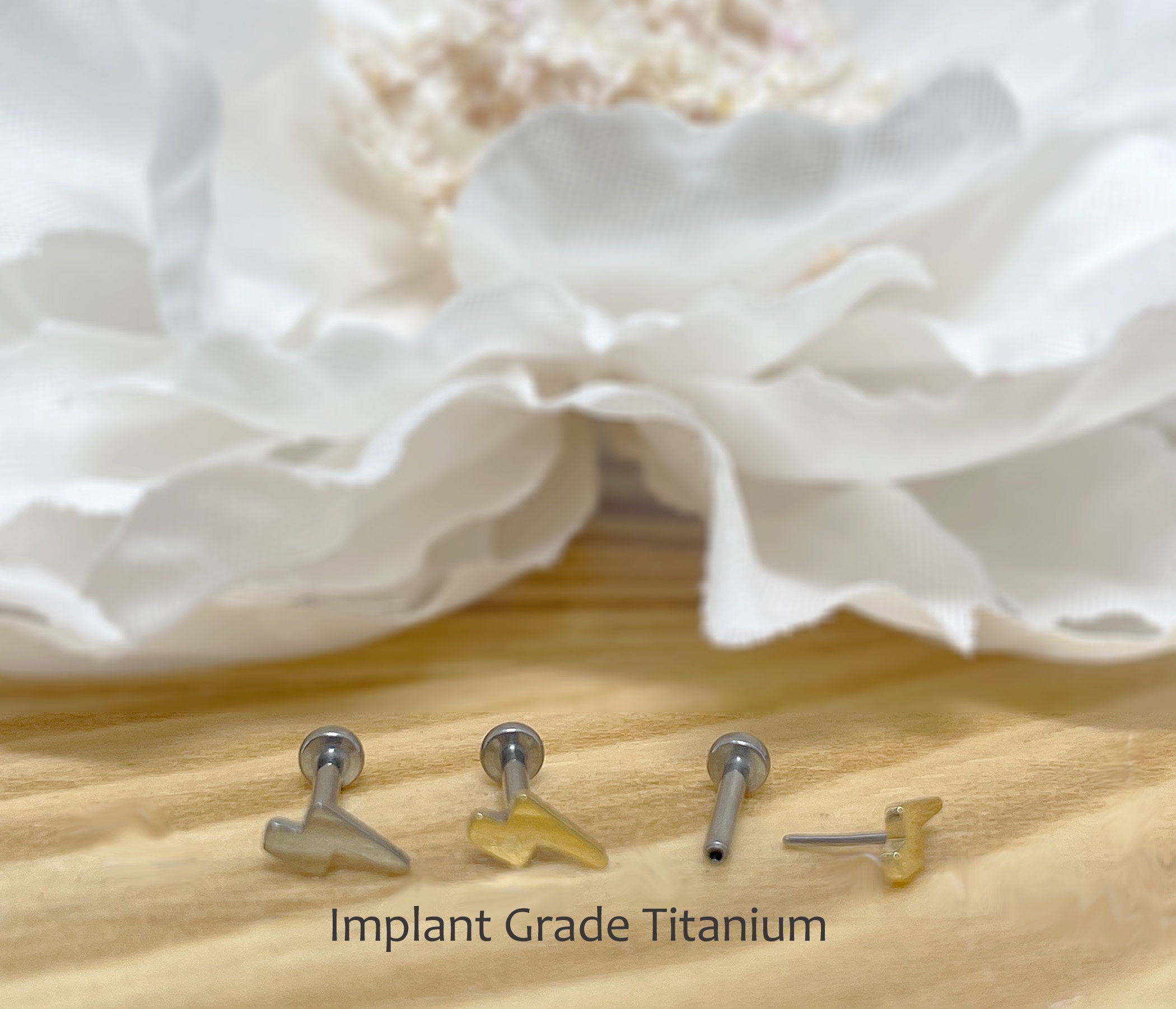 Implant Grade Titanium Threadless Push in Lightning Bolt Top - Etsy