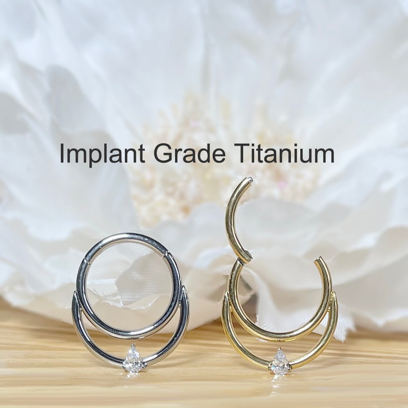 16G Implant Grade Titanium Hinge Hoop Hinged Segment - Etsy