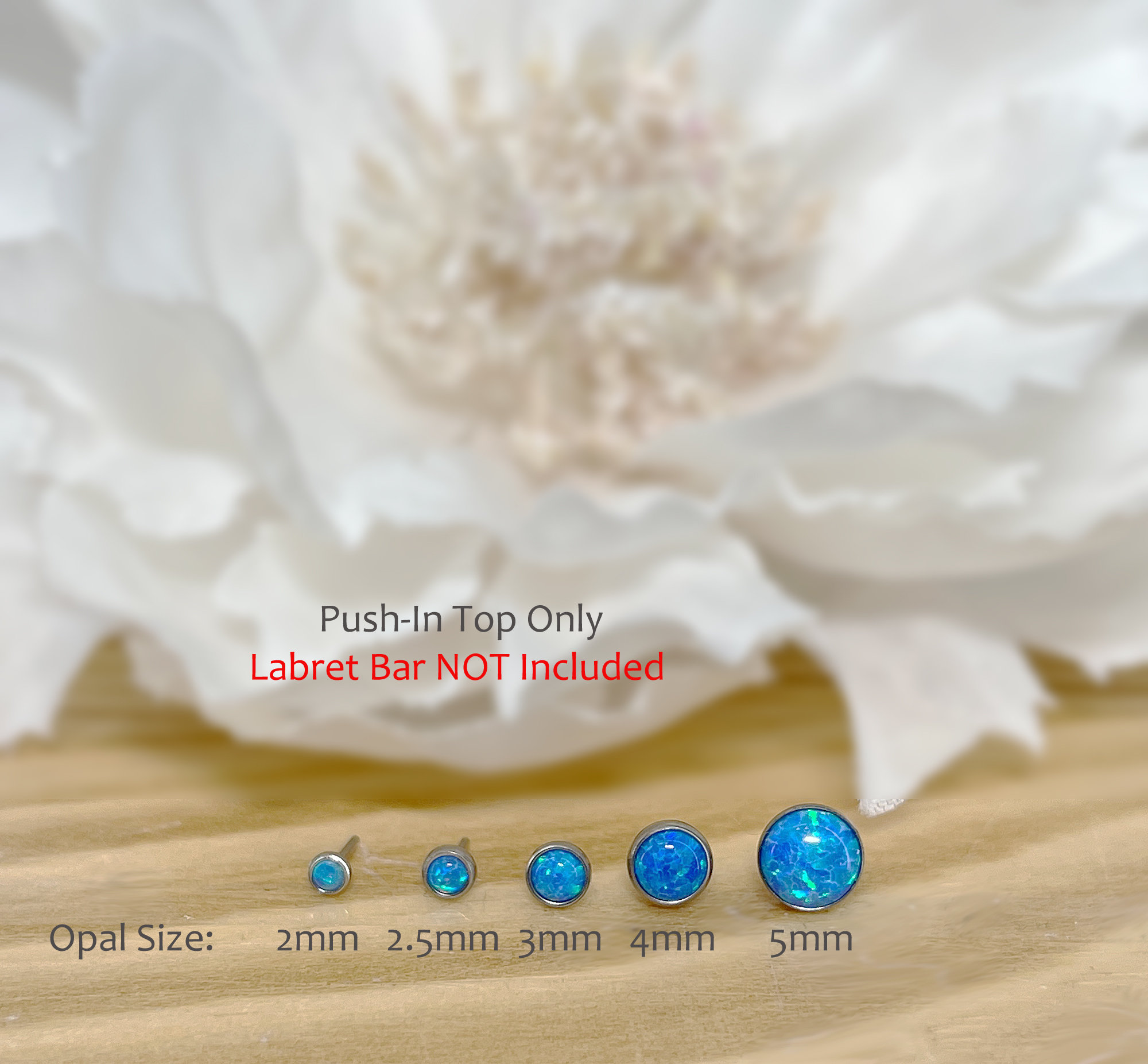 Implant Grade Titanium Threadless Push in Top Opal - Etsy