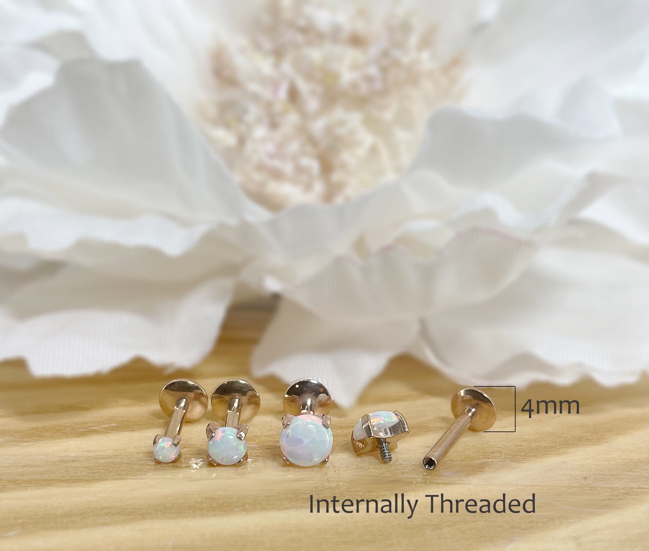 Implant Grade Titanium Rose Gold Internally Threaded 2mm 3mm | Etsy