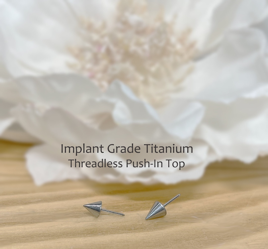 Implant Grade Titanium Threadless Spike Push in Top 3mm 4mm Tragus Nose ...