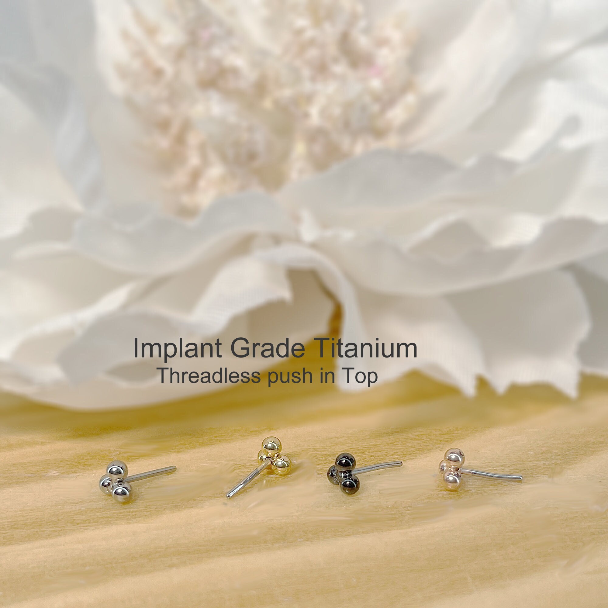 Implant Grade Titanium Threadless Push in Triangular Ball - Etsy