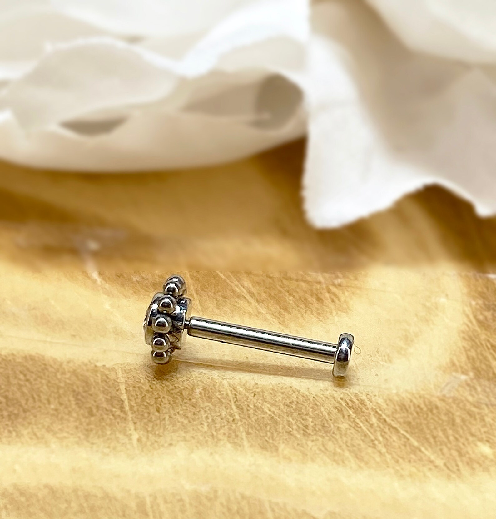 Implant Grade Titanium Flower Top With CZ Threadless Push in - Etsy