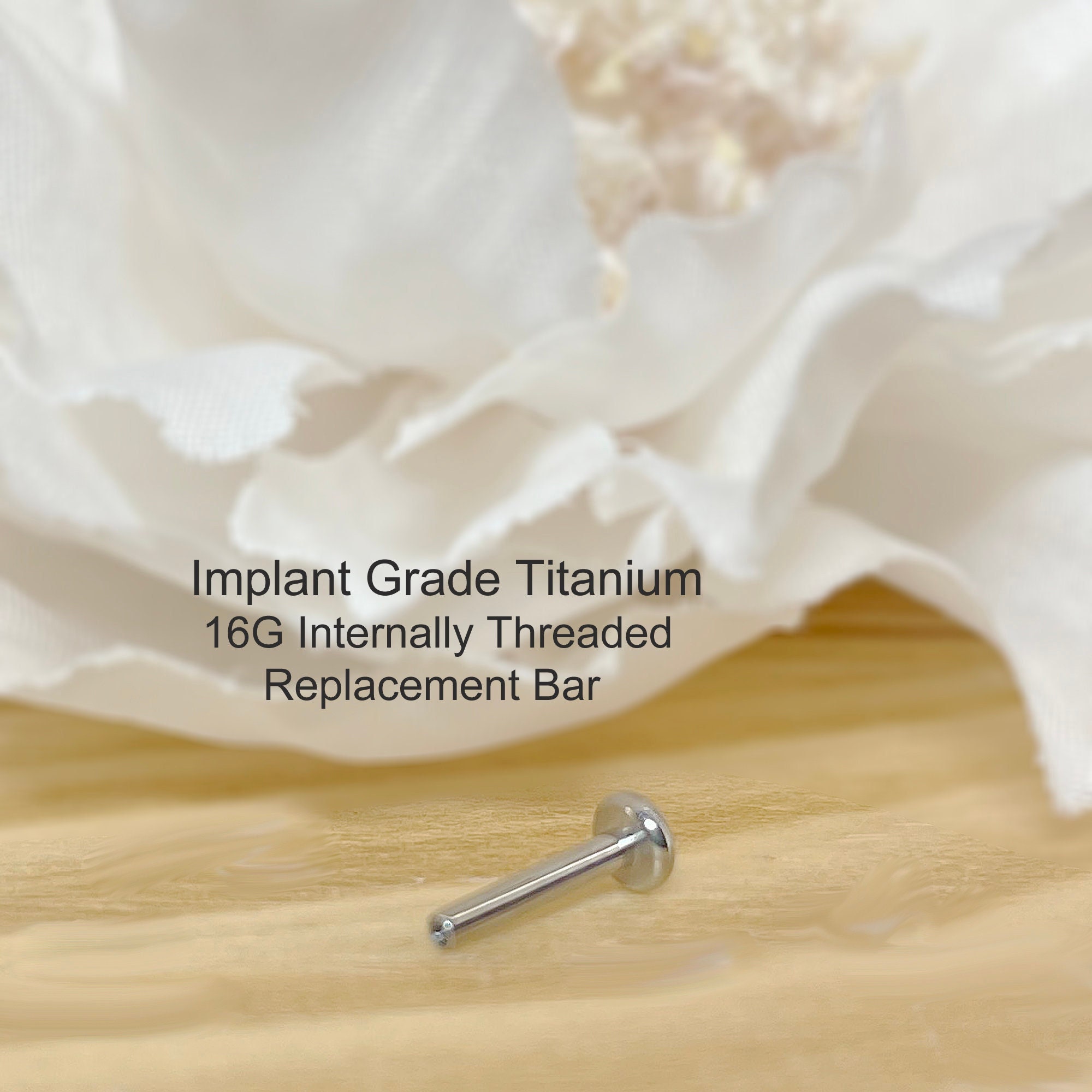 16G Implant Grade Titanium Threaded Flat Back 3mm | Etsy