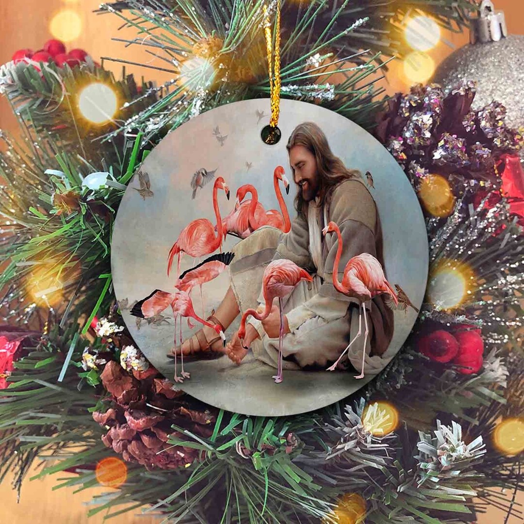 Even A Sparrow Ornament, Jesus Ornament, Flamingo Ornament, Christmas ...