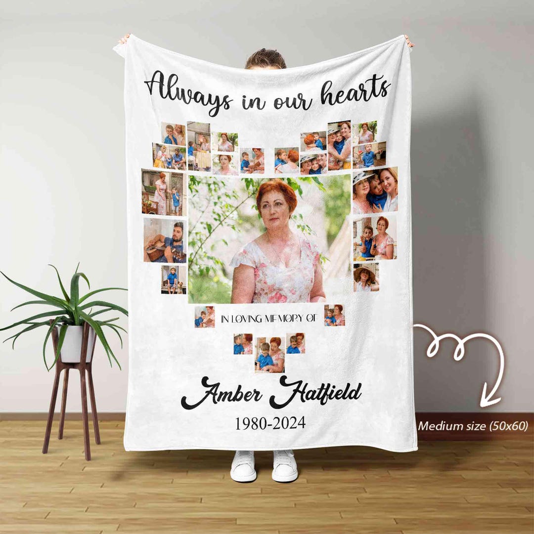 Personalized Memorial Blanket, Memorial Blanket, Sympathy Blanket ...