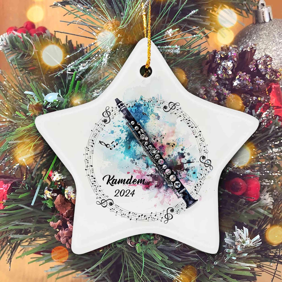 Clarinet Tree Decoration, Christmas Gift for Clarinet Lover, Ornament ...