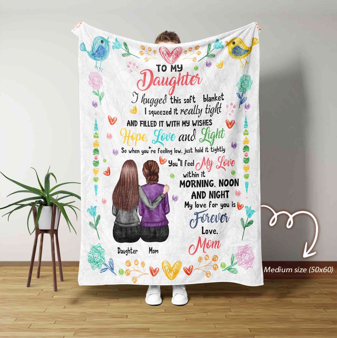 Personalized Name Blanket, to My Daughter Blanket, Daughter Birthday ...