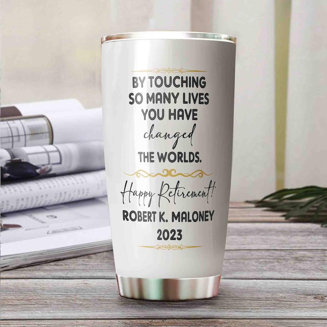 Personalized Retirement Tumbler, Happy Retirement Tumbler, Retirement ...