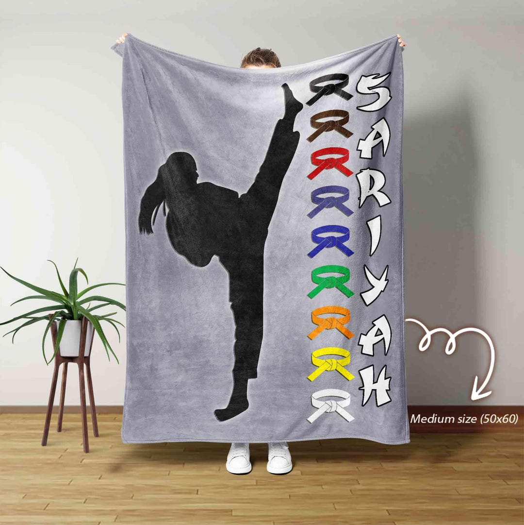 Personalized Karate Blanket, Karate Blanket, Martial Arts Blanket ...
