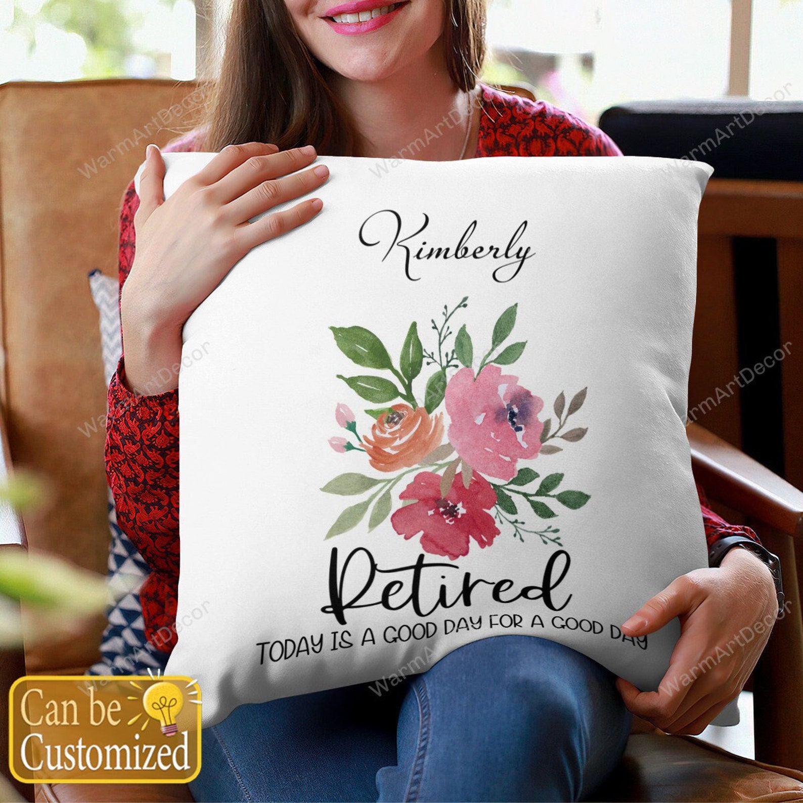Personalized Retirement Pillow, Retirement Gift for Her, Funny Farewell ...