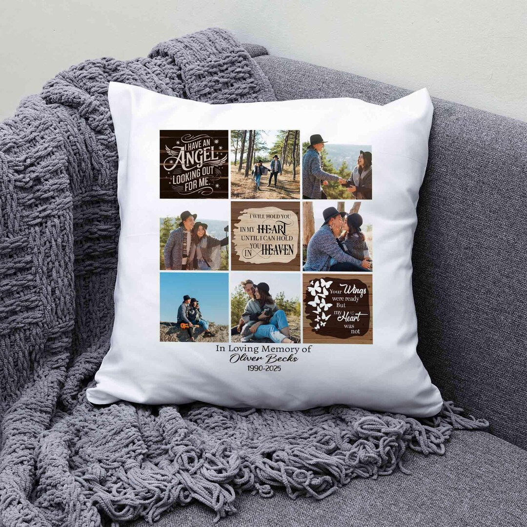 Personalized Memorial Pillow, in Loving Memory Pillow, Hug From Heaven ...