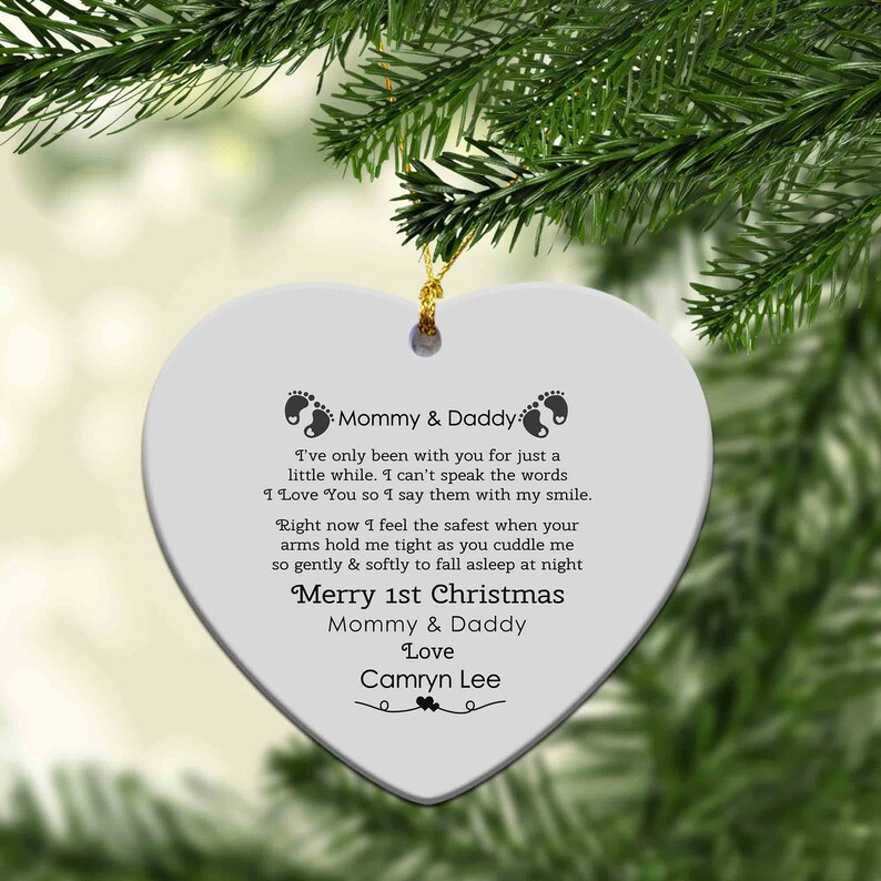 Personalized Mommy and Daddy to Be Ornament, New Parents Ornament ...