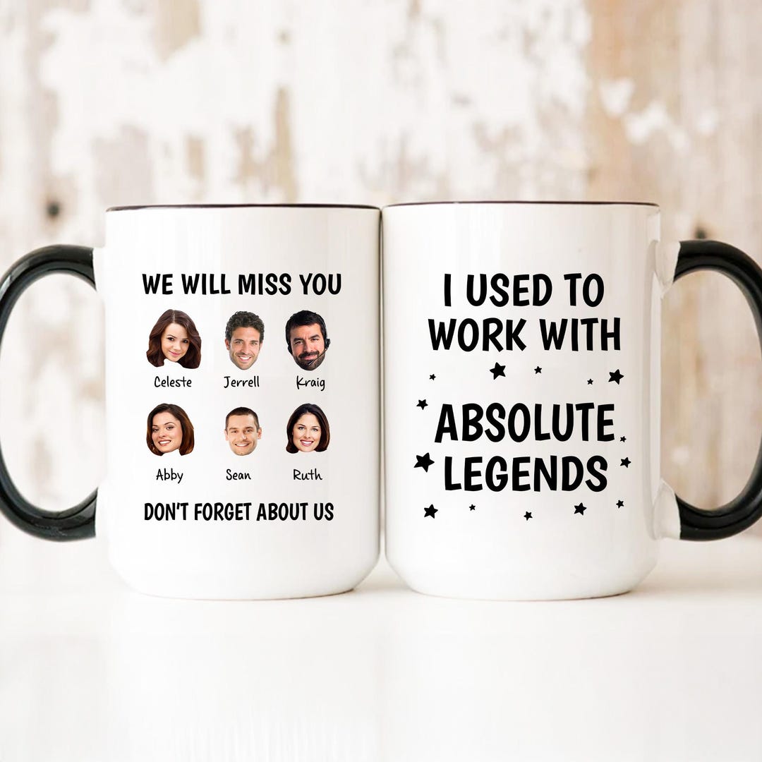 Personalized Farewell Coworker Mug With Team Photos and Names, Funny ...