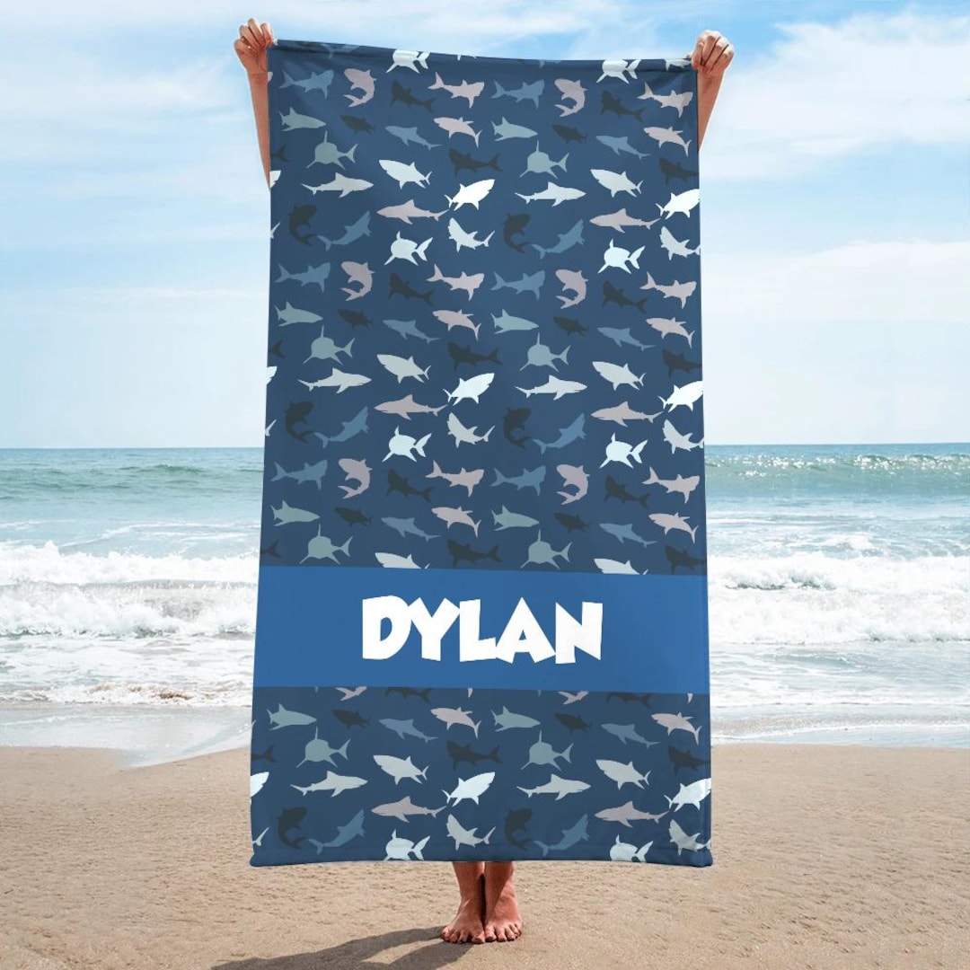 Shark Beach Towel, Personalized Beach Towels, Whale Shark Towel ...