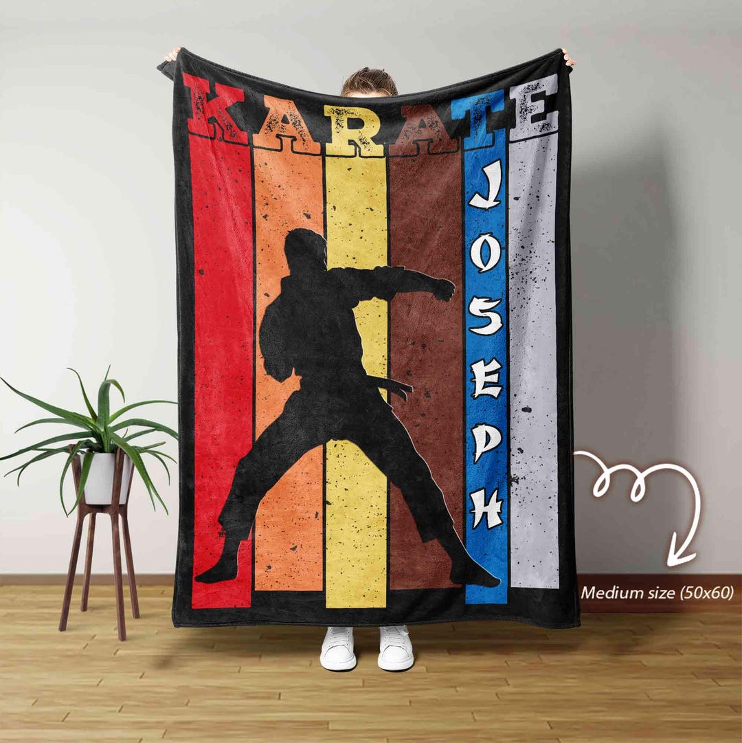 Personalized Karate Blanket, Karate Blanket, Martial Arts Blanket ...