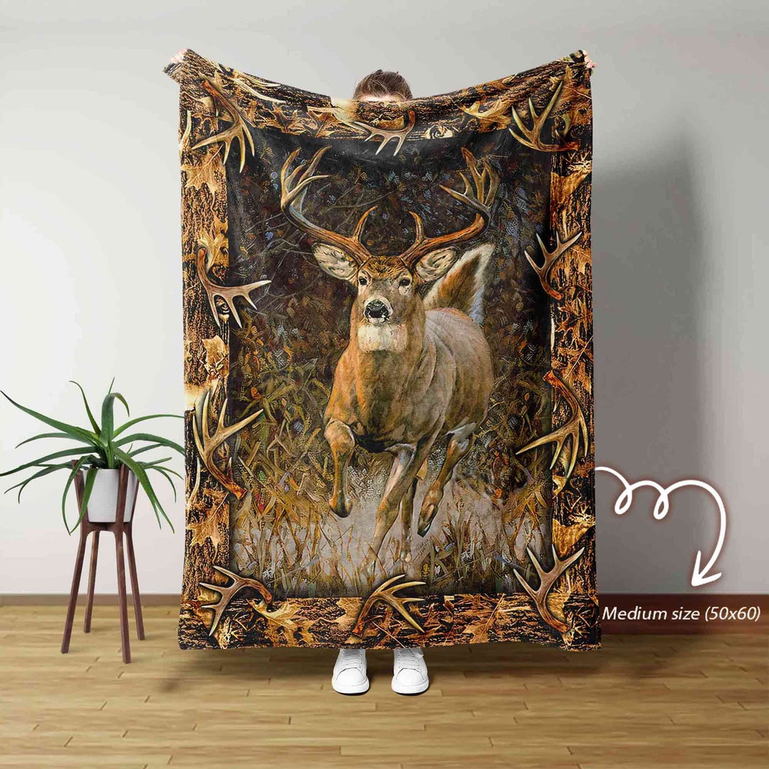 Deer Blanket, Deer Lover Blanket, Deer Hunting Blanket, Blanket for ...