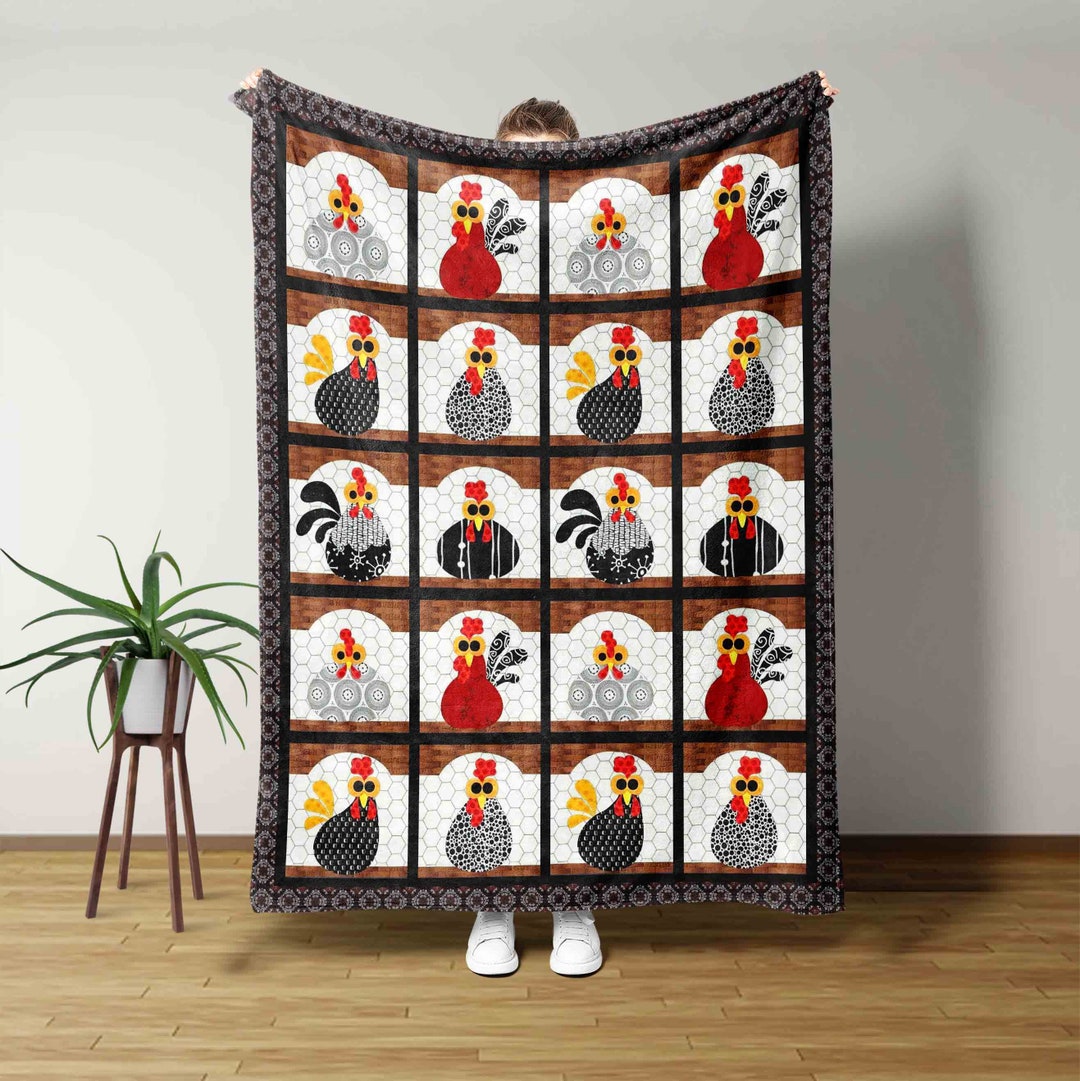 Funny Chicken Blanket, Cute Chicken Blanket, Chicken Lover Gift ...