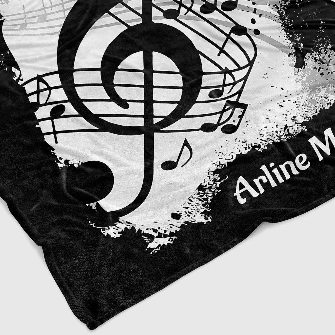 Music Notes Blanket, Treble Clef Throw Blanket, Music Lover Gift ...
