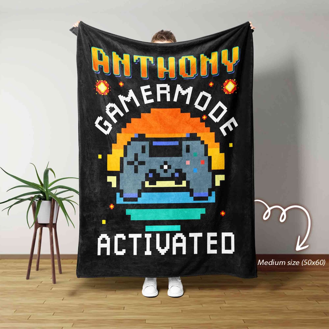 Personalized Gaming Blanket, Video Games Blanket, Gaming Blanket ...