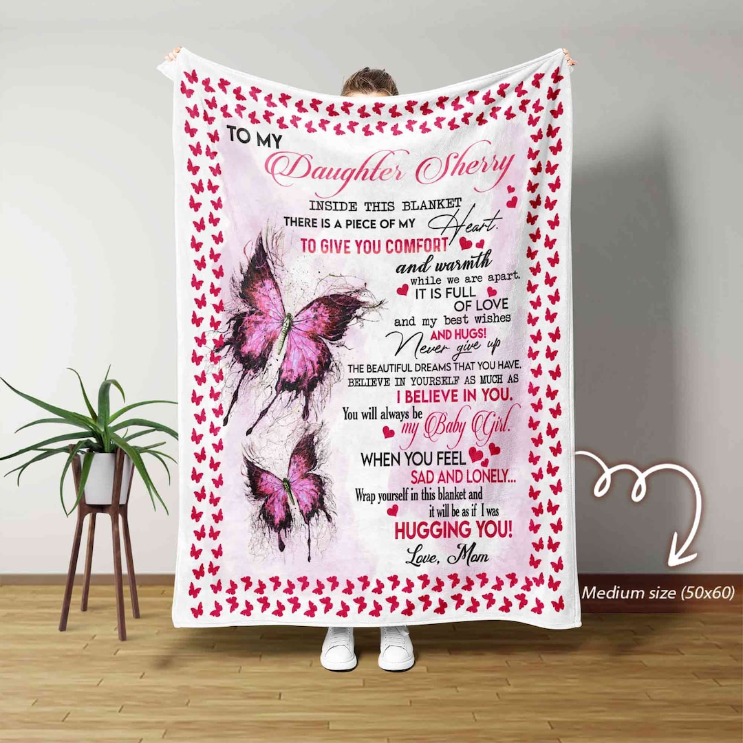 To My Daughter Blanket, Personalized Name Blanket, Grandpa Blanket ...