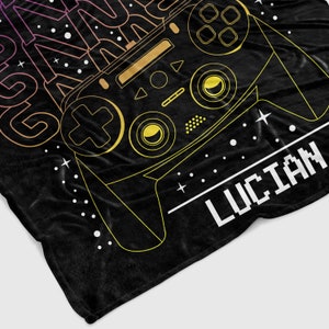 Custom Gamer Blanket, Game Controller Blanket, Game Player Gift, Video ...