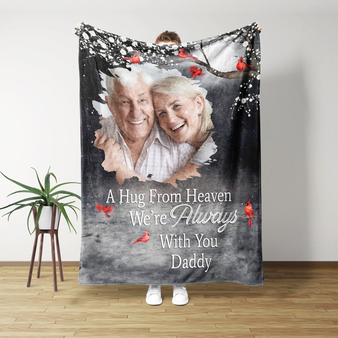 Hug From Heaven Blanket, Memorial Blanket, Custom Photo Blanket ...