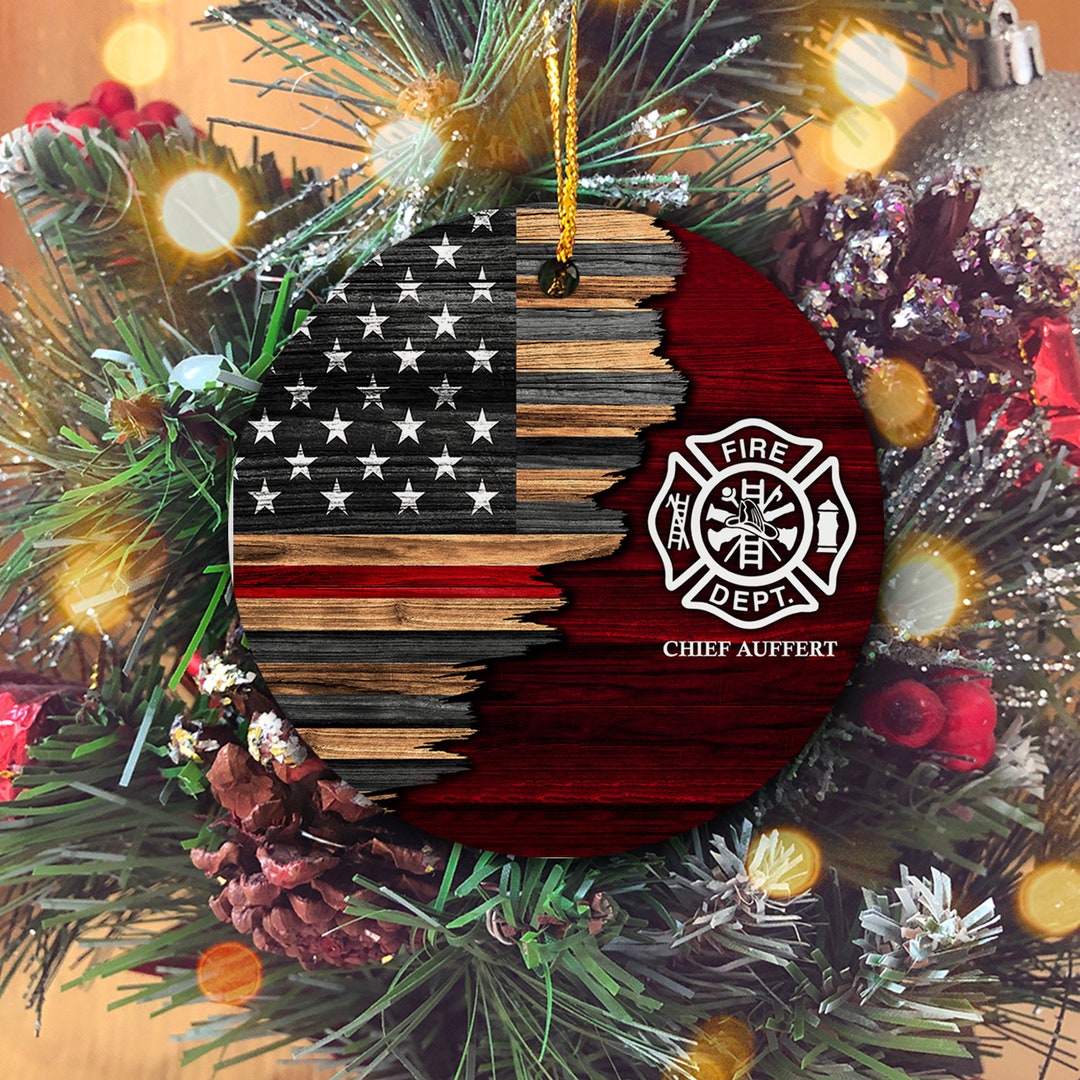 Personalized Firefighter Ornament, Firefighter Ornament, Gift for ...
