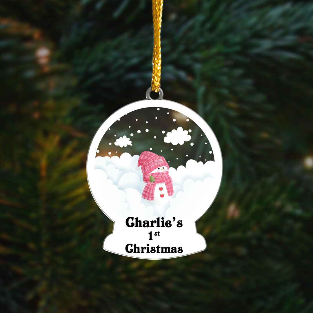 Personalized Baby First Christmas Acrylic Ornament, Newborn Ornament ...
