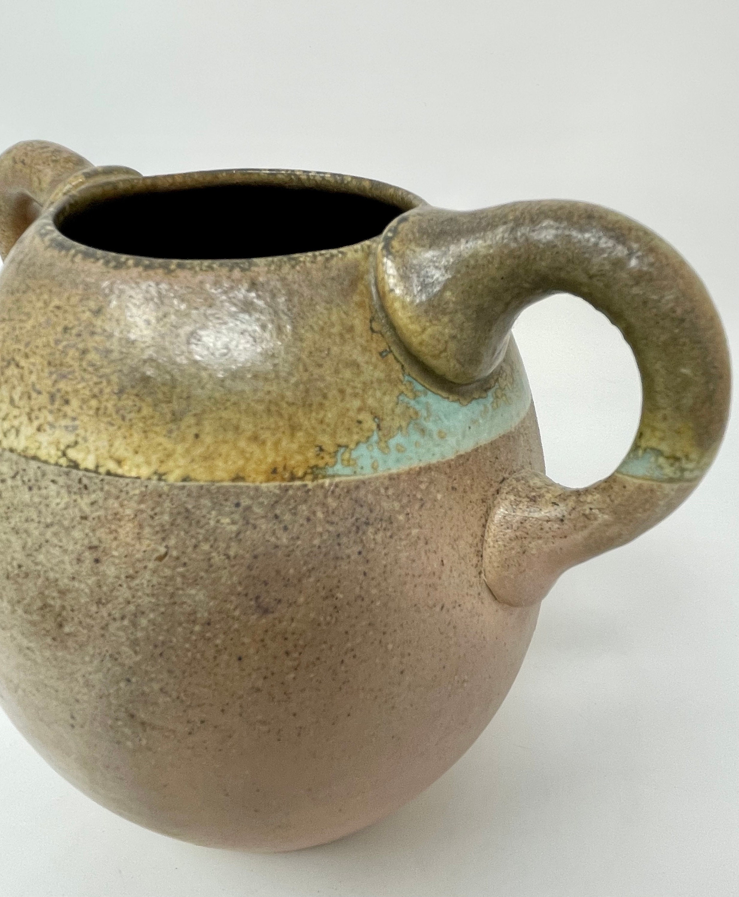 Wood Fire Vase, Handled Vase, Wood Fire Pottery - Etsy