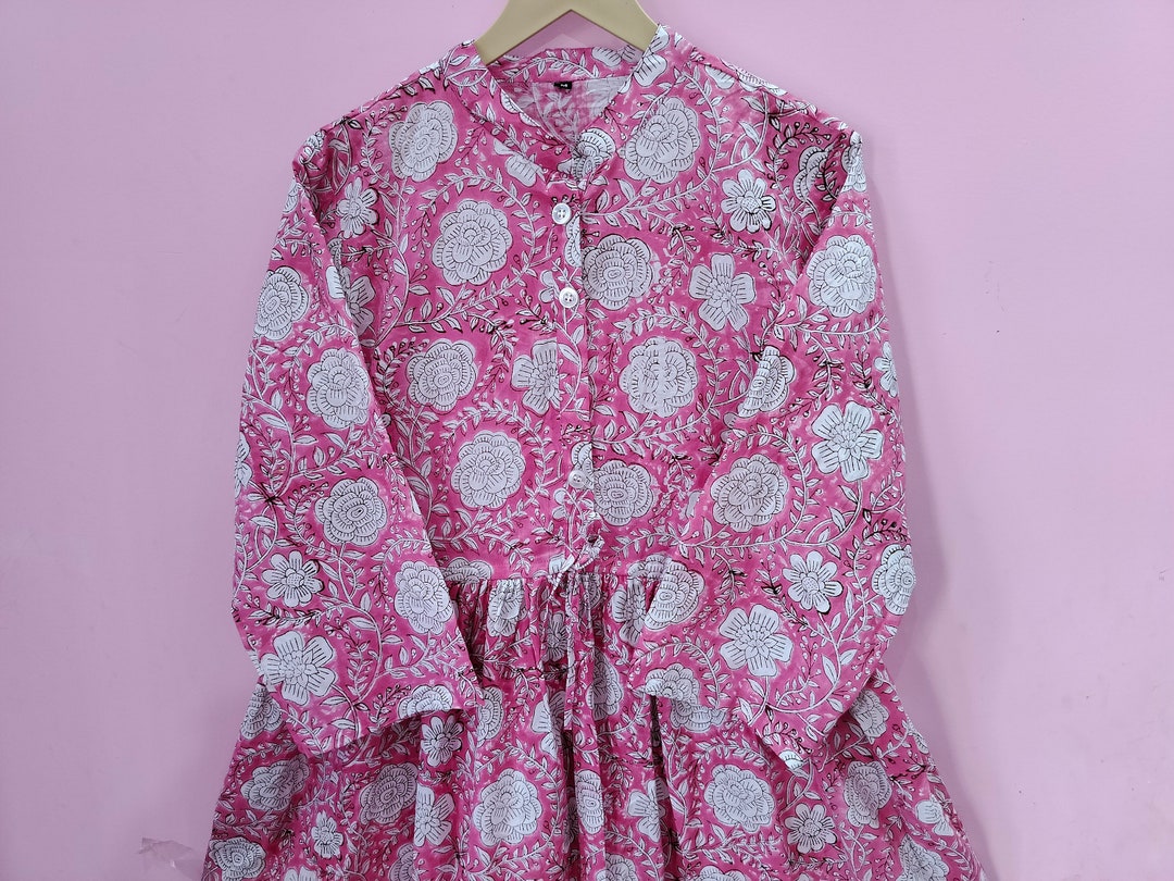 Gift for Him,hand Print Dress,handblock Cotton Dress,indian Print Dress ...