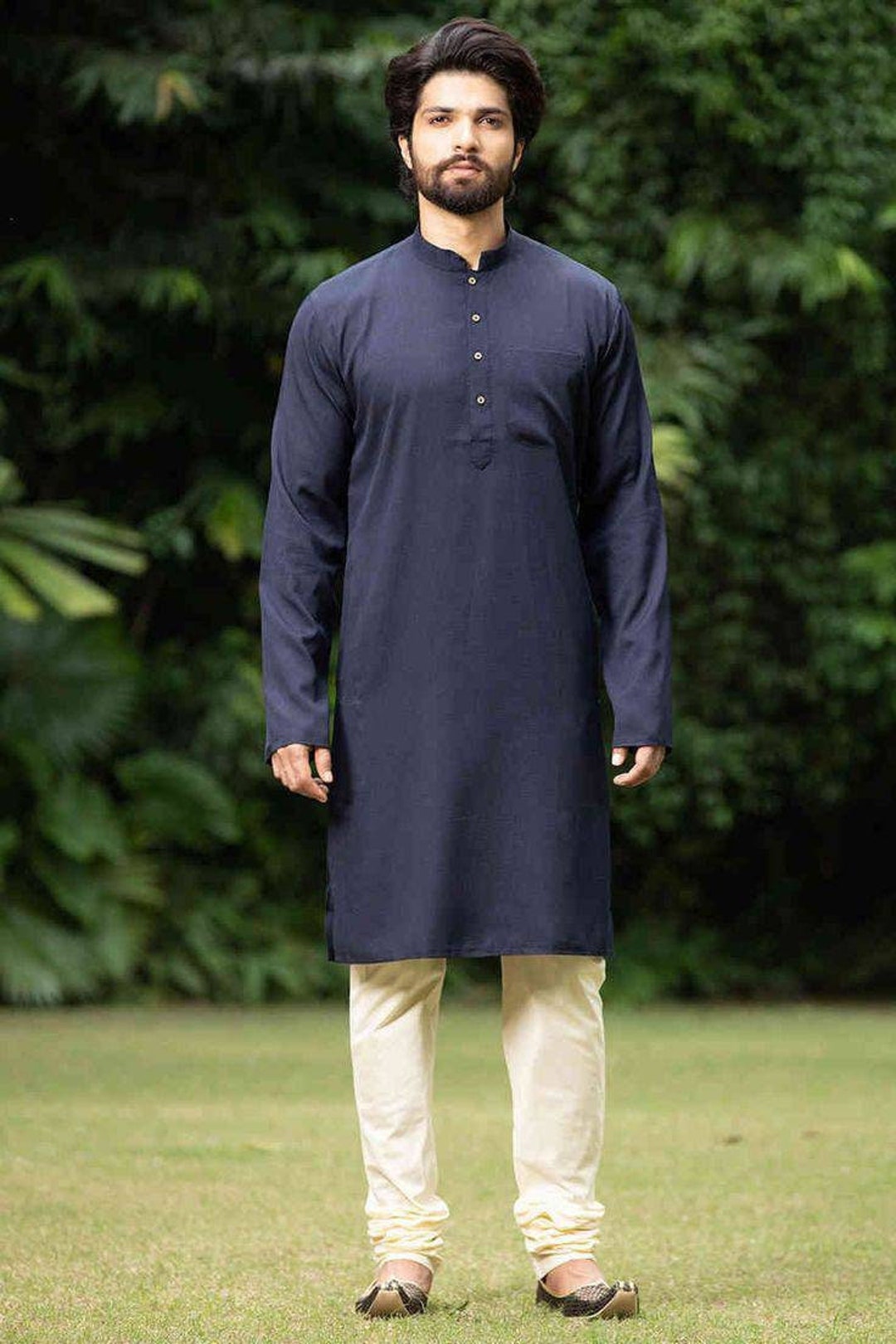 Men's Handmade Cotton Kurta: Traditional Indian Wedding Attire - Etsy