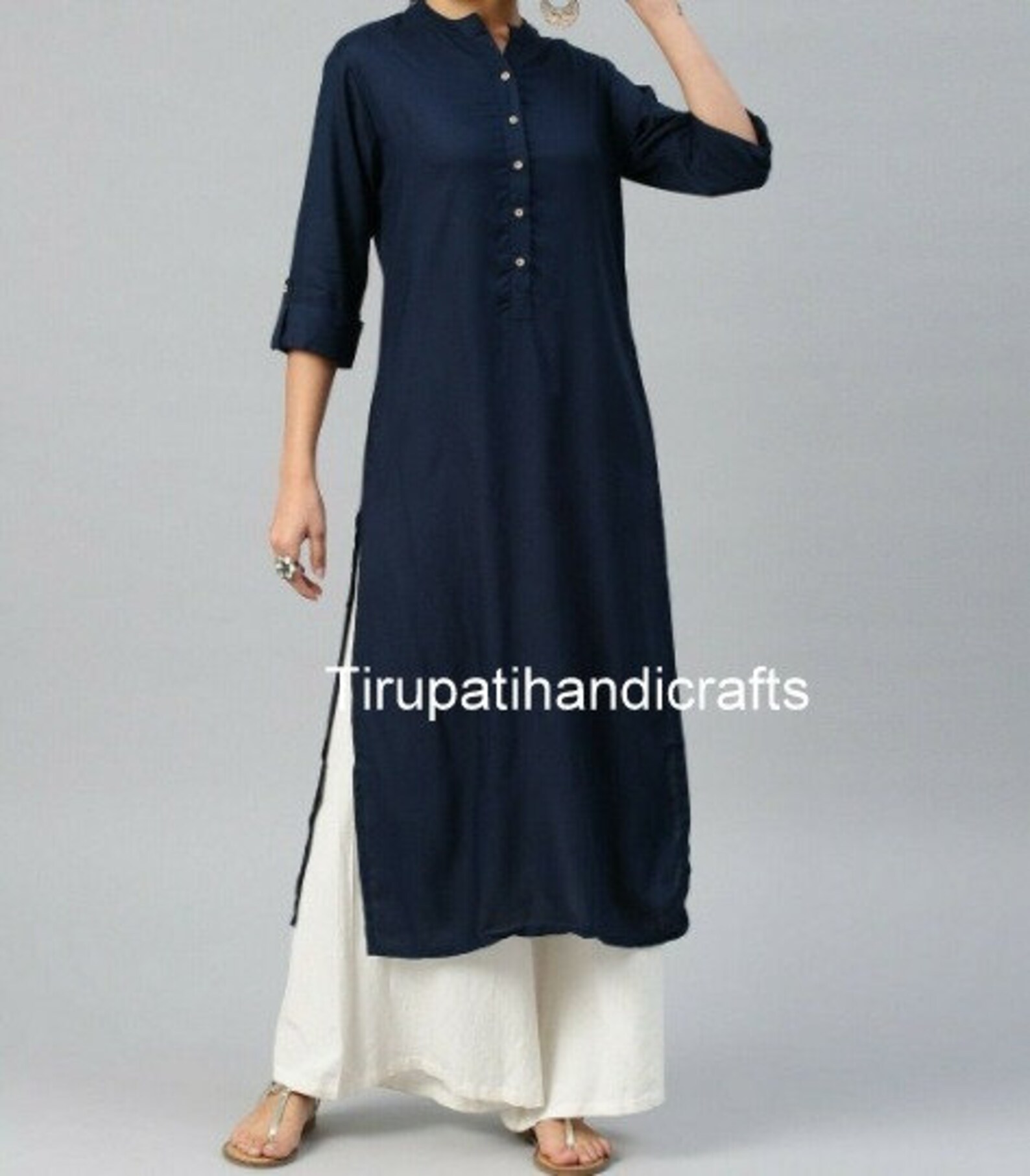 Women's Kurti Top Tunics Handmade Solid Top Designer Kurti | Etsy