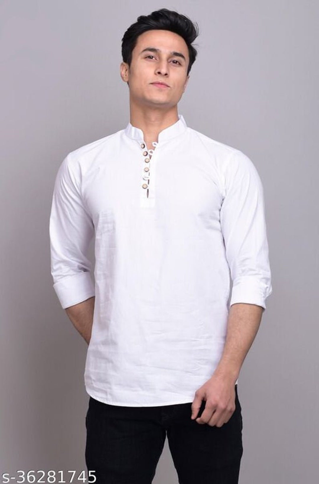 Men's Handmade Cotton Kurta: Traditional Indian Wedding Shirt - Etsy