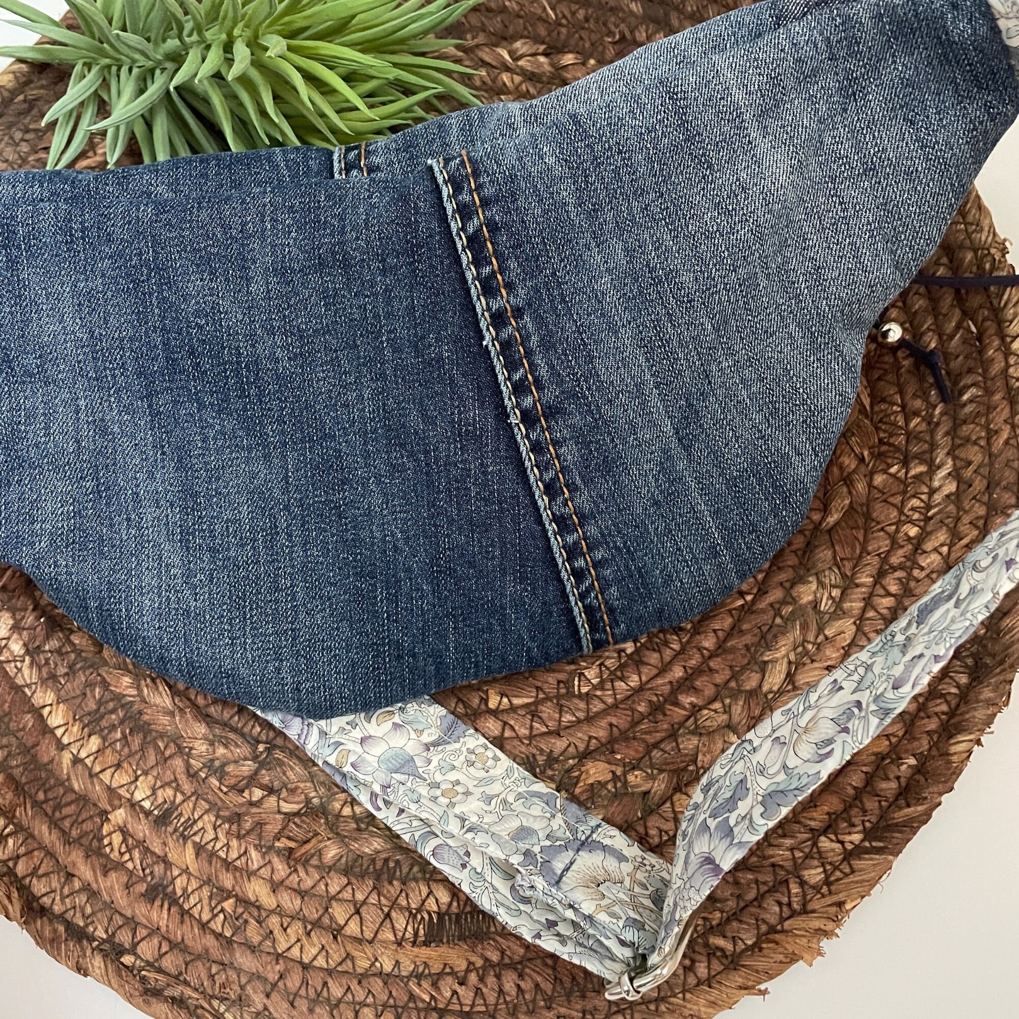 Recycled Denim Funny Pack, Crossbody Bag, Exclusive Handmade Bag ...