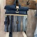 Upcycled Denim Roll Top Backpack – Handmade Recycled Jeans Bag – Eco ...