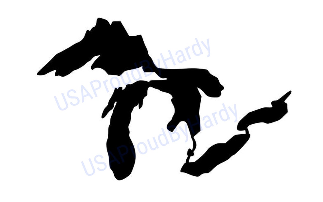 Great Lakes Outline - SVG Digital File - Digital Download - Perfect for ...