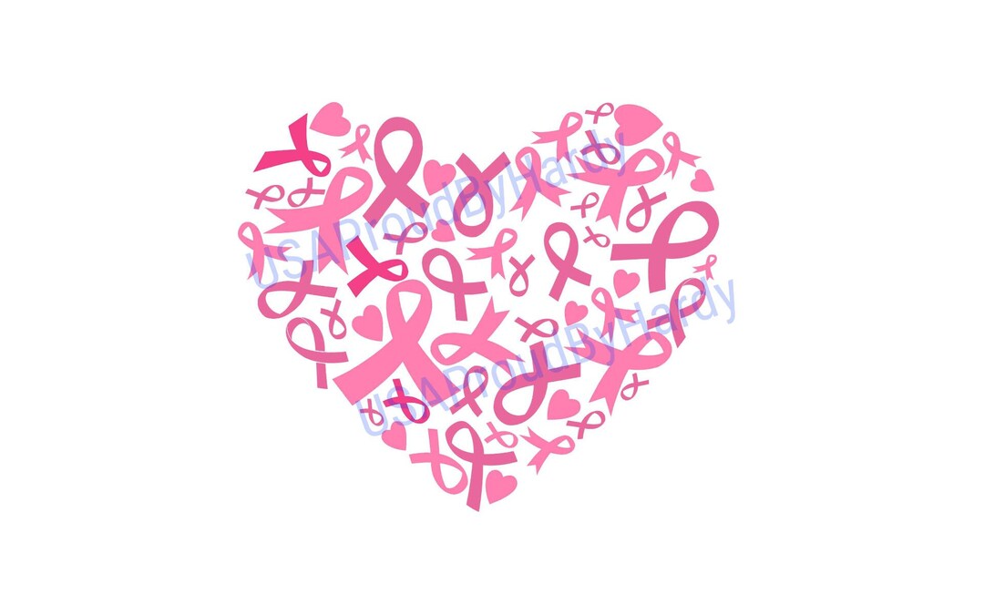 Heart Cancer Ribbons - SVG Digital File - Digital File - Digital ...